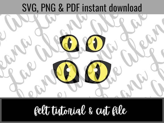 Digital Download Spooky Cat Eyes SVG & PNG File Amigurumi - Etsy