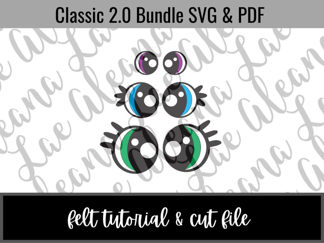 Digital Download | Classic 2.0 Bundle Felt Eye SVG Files | Amigurumi ...
