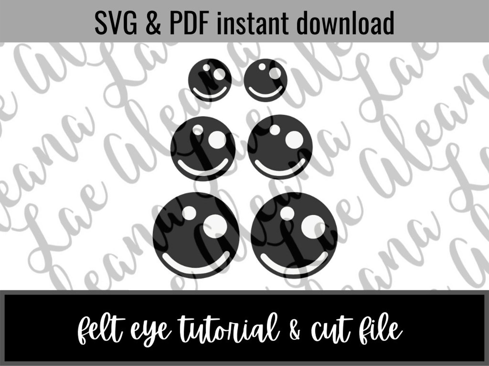Digital Download | Shy Dots Eyes SVG File | Amigurumi Felt Eye Cut File ...