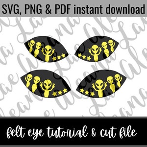 Digital Download | Out of This World Bundle Alien Felt Eye SVG Files ...