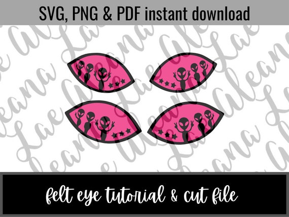 Digital Download Alien Eyes SVG & PNG File Peace Out | Etsy