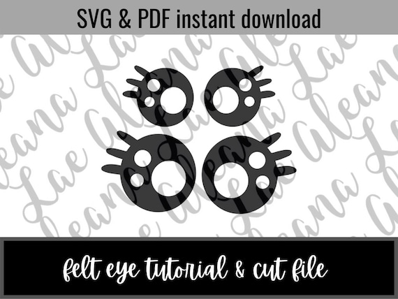 Digital Download Kawaii Eyelash Eyes SVG File Amigurumi | Etsy