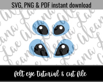 Digital Download Alien Star Eyes SVG File Amigurumi Felt - Etsy