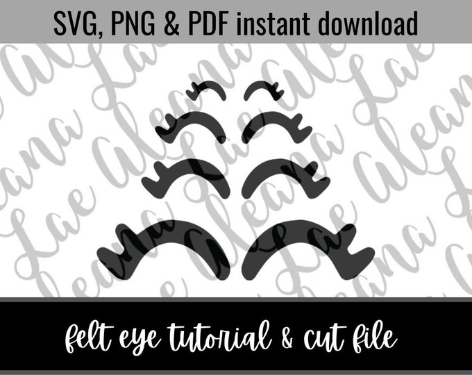 Digital Download | 626 Alien Eyes SVG & PNG File | Amigurumi Felt Eye ...