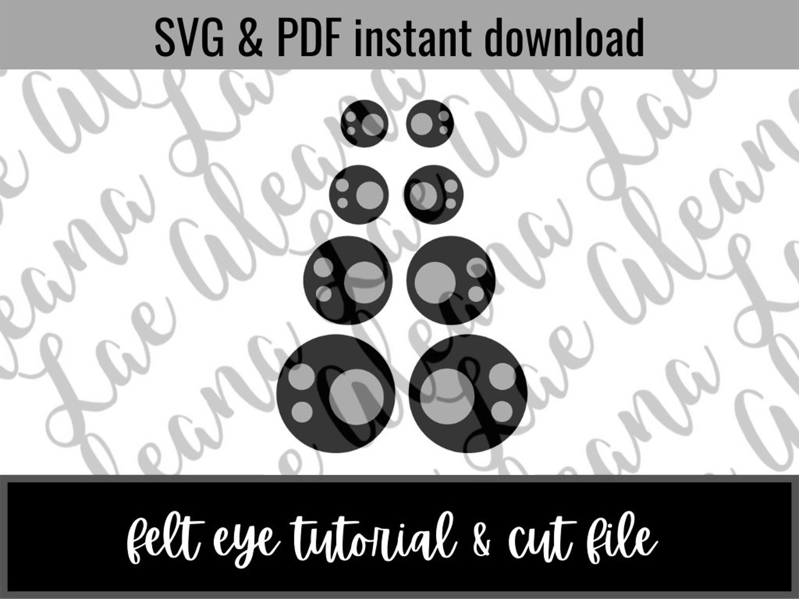 Digital Download | Must Haves Bundle Felt Eye SVG Files | Amigurumi ...