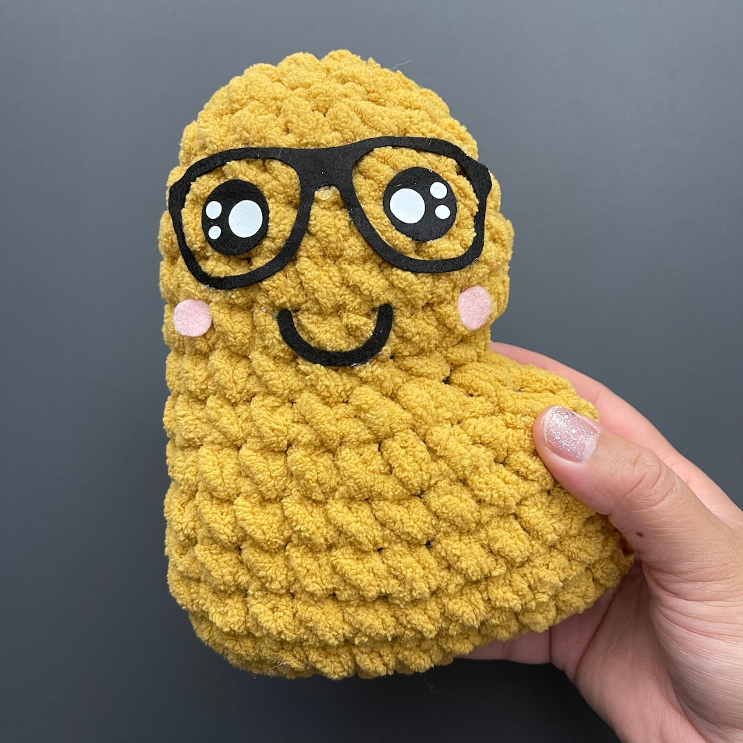 Nerd Chunky Chicken Nugget Plush | Nerdy Chonky Chicky Nuggy Stuffie ...