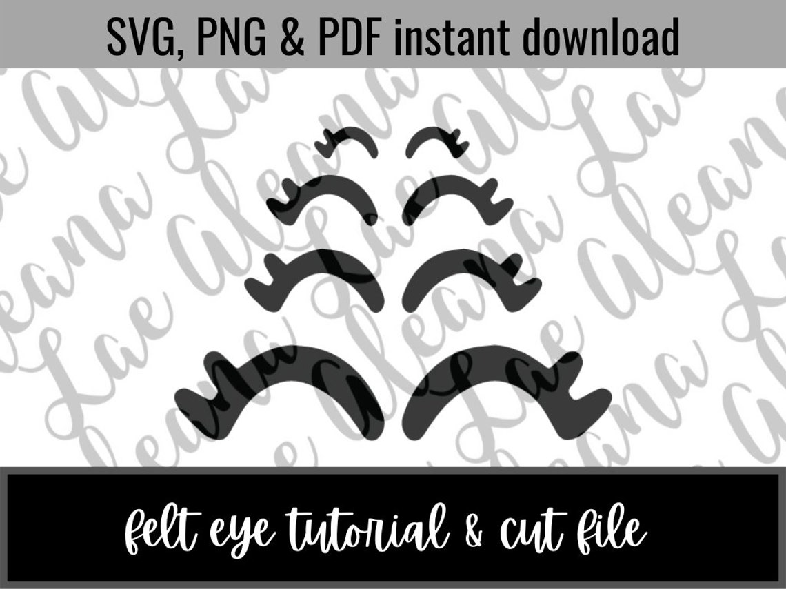 Digital Download Eyelash Bundle Felt Eye SVG Files - Etsy