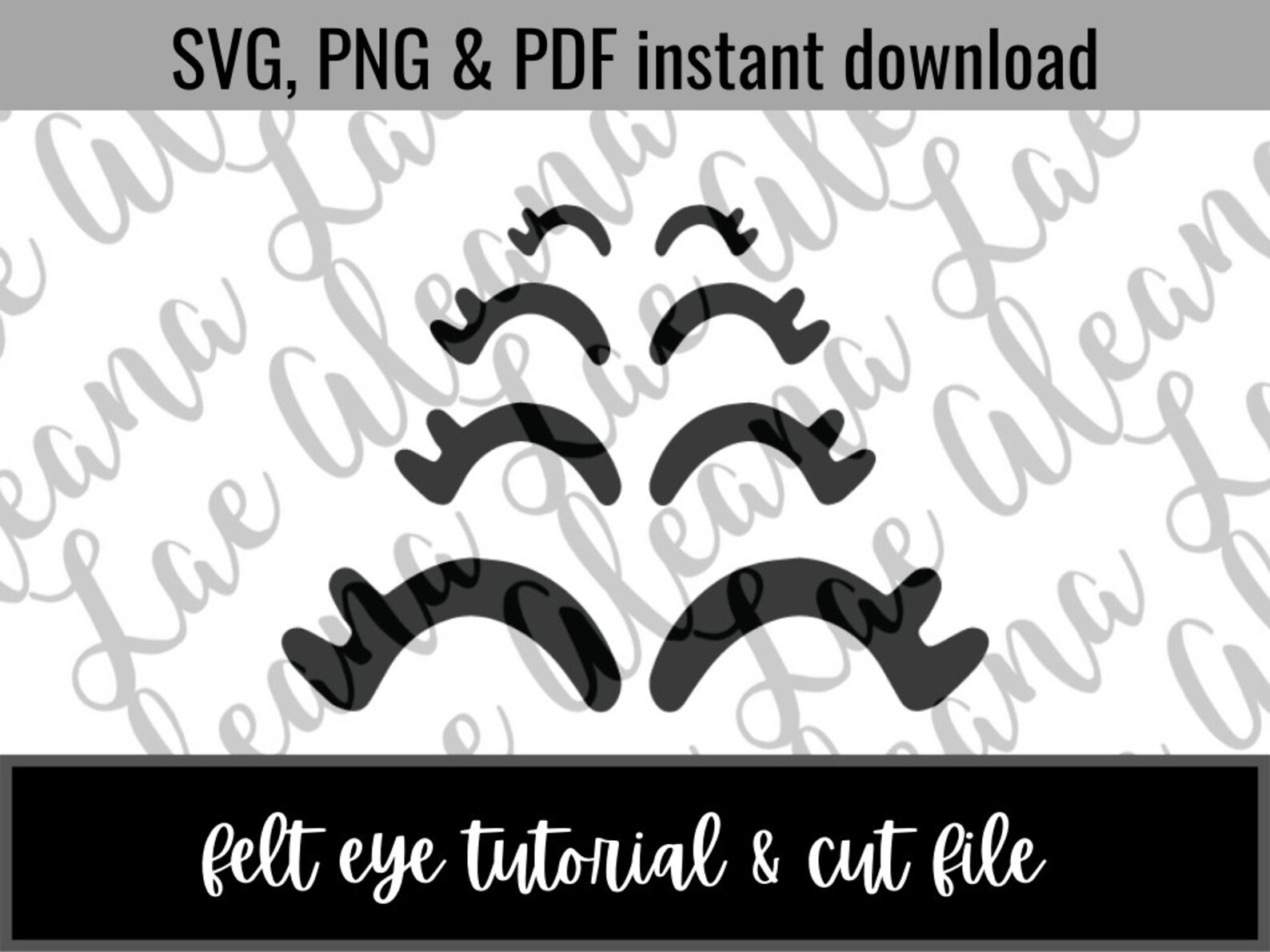 Digital Download | Eyelash Bundle Felt Eye SVG Files | Amigurumi Felt ...