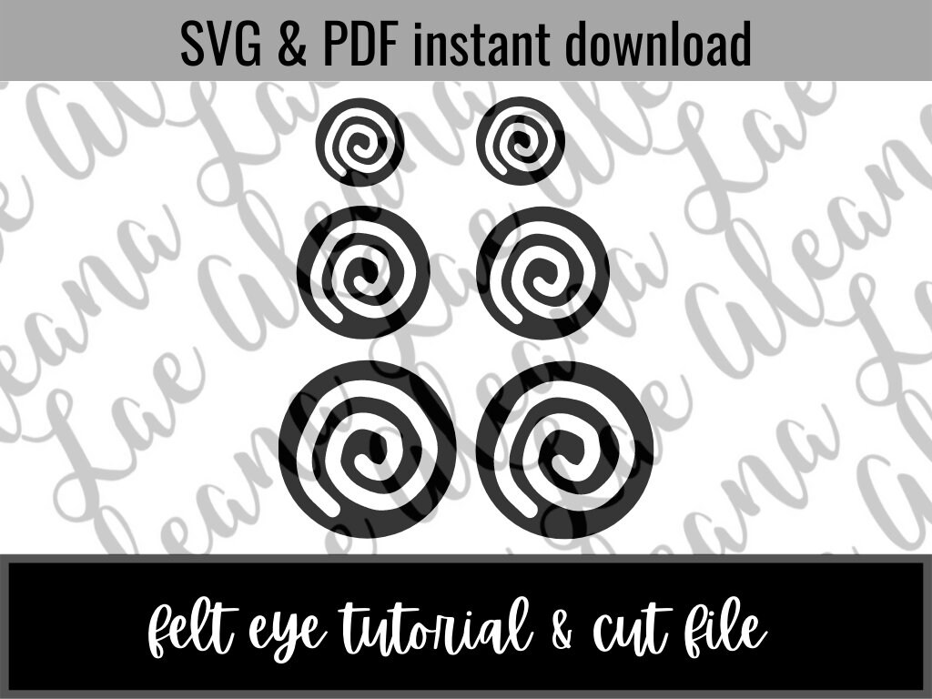 Digital Download Dizzy Eyes SVG File Amigurumi Felt Eye | Etsy