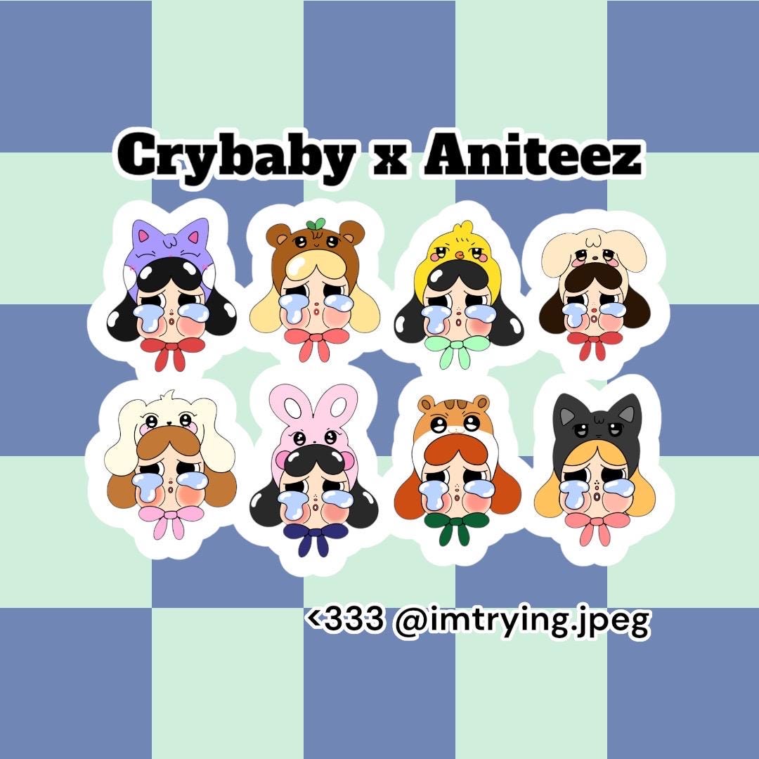 Aniteez Crybaby Stickers - Etsy