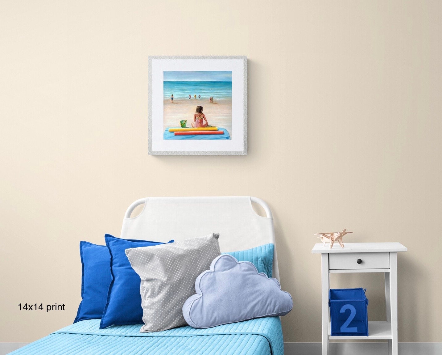 Art Print 3x3 to 20x20 Coastal Wall Art Children Playing at - Etsy
