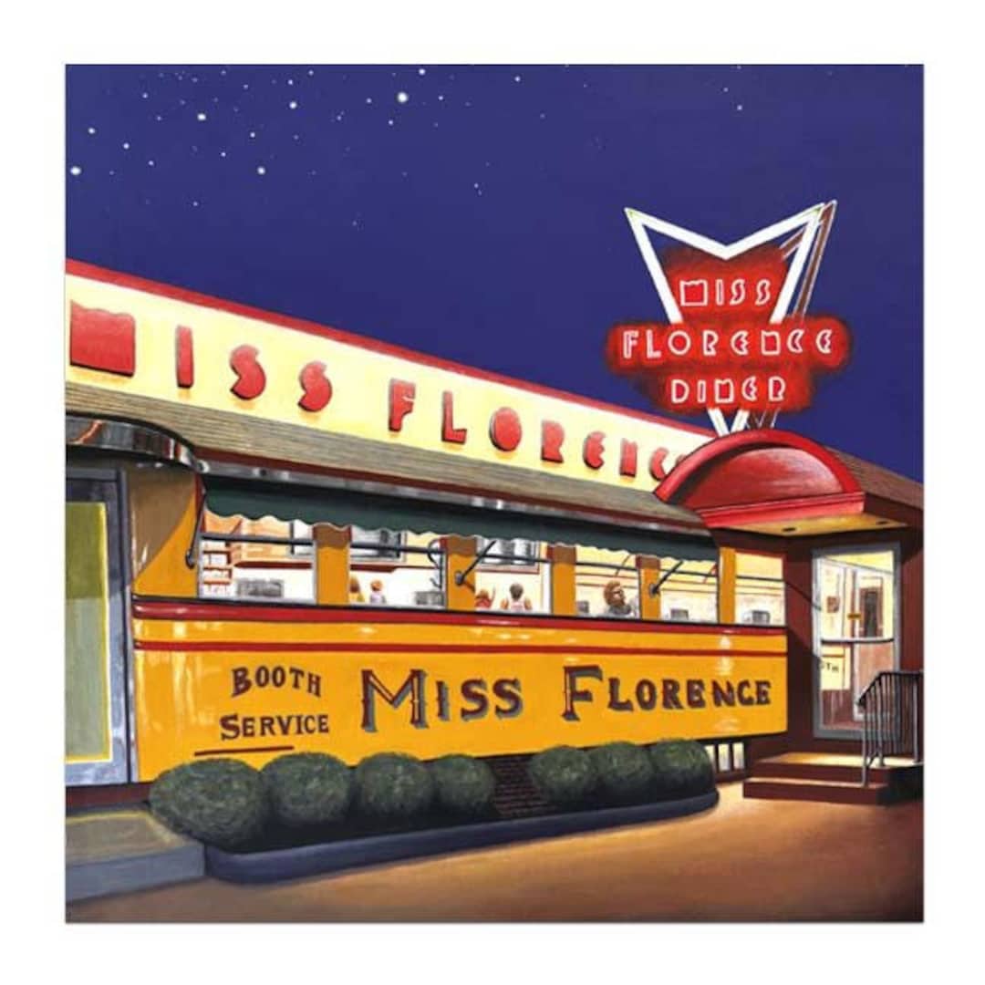 3.5x3.5 to 20x20 Miss Florence Diner Art Prints of Painting, Florence ...