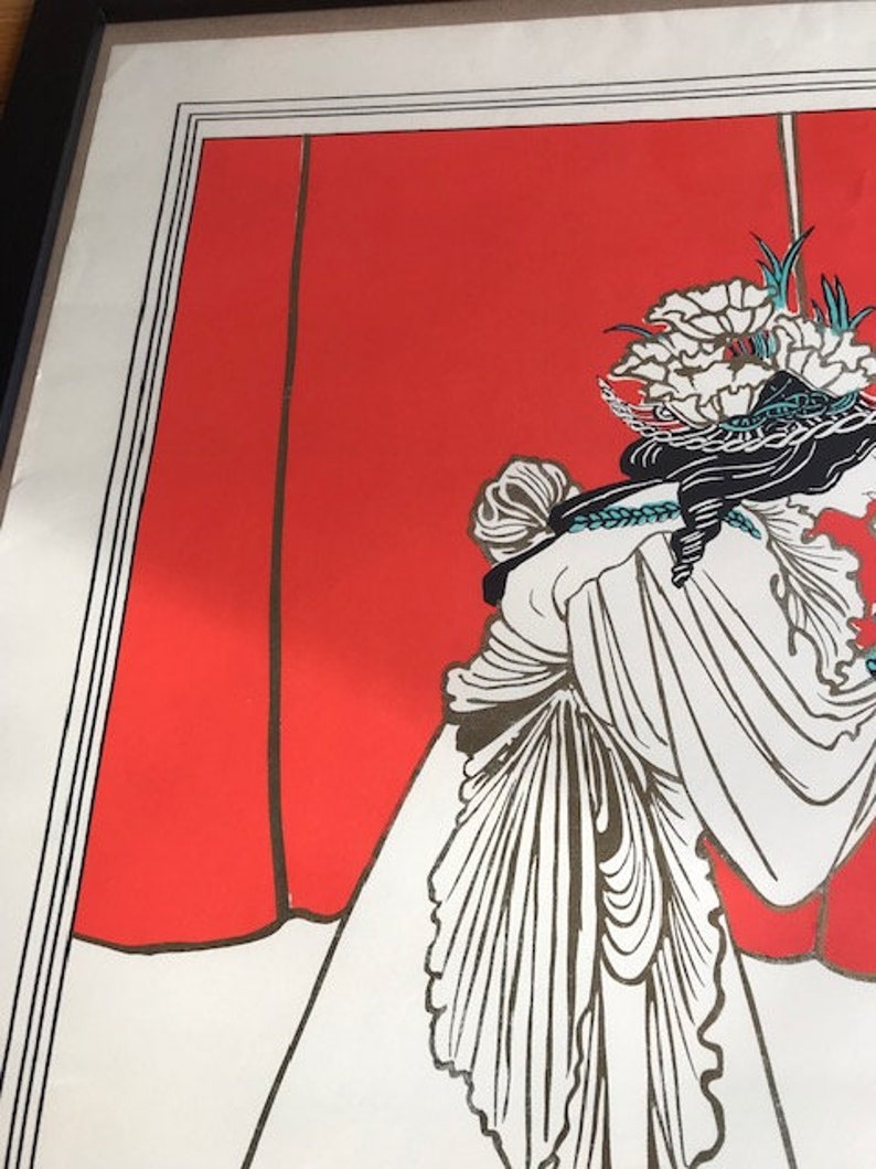 Vintage Aubrey Beardsley Print of Isolde | Etsy