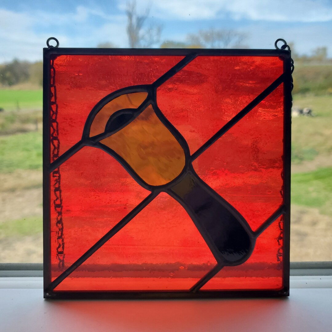 Stained Glass Handbell in Square 5x5 - Etsy