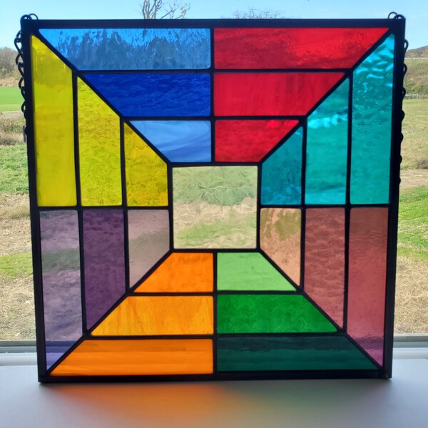 Rainbow Stained Glass - Etsy