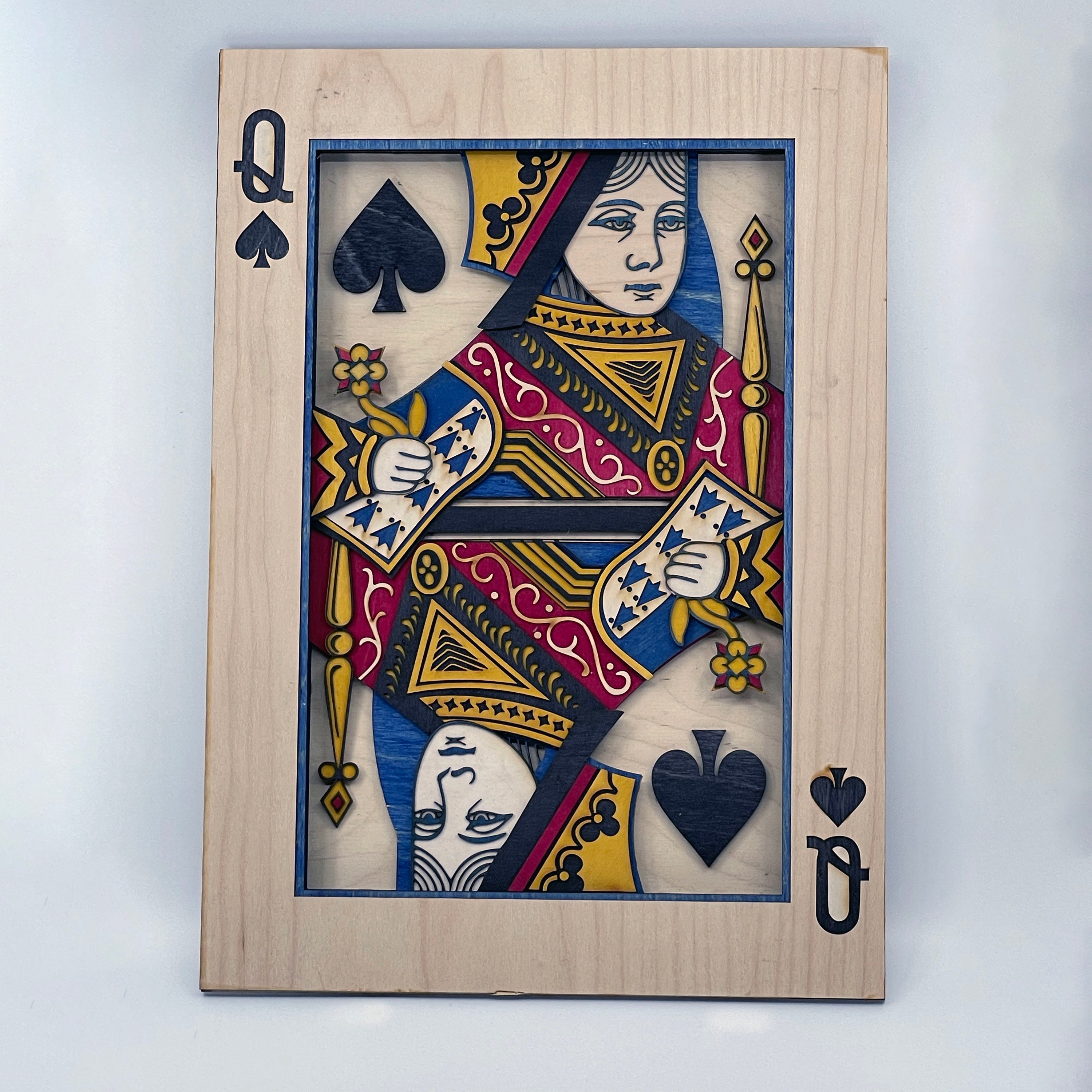 Queen Of Spades Wall Art Etsy