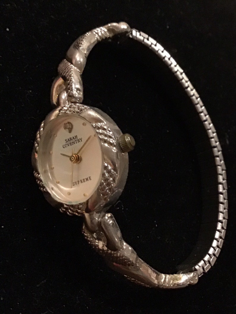 Vintage Sarah Coventy Supreme Diaamond Evening Style Wrist Watch With ...