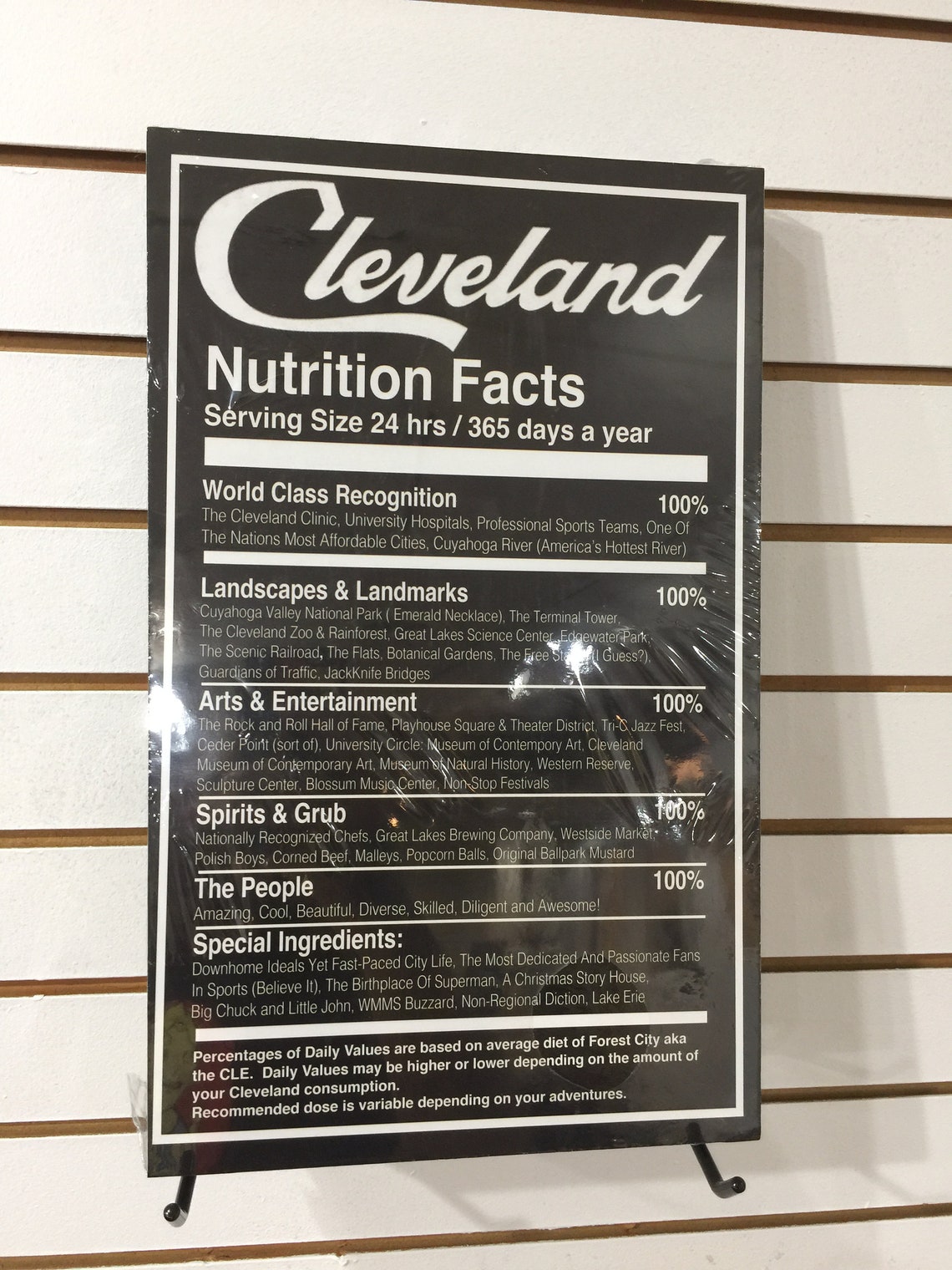 Cleveland Nutrition Facts Posterbox - Cleveland Artwork (11x14) - Etsy