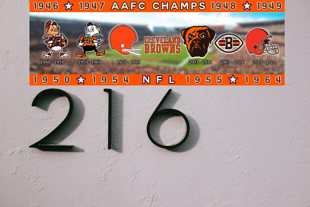 Cleveland Browns Logos Generations Posterbox - Wall Decor - Etsy