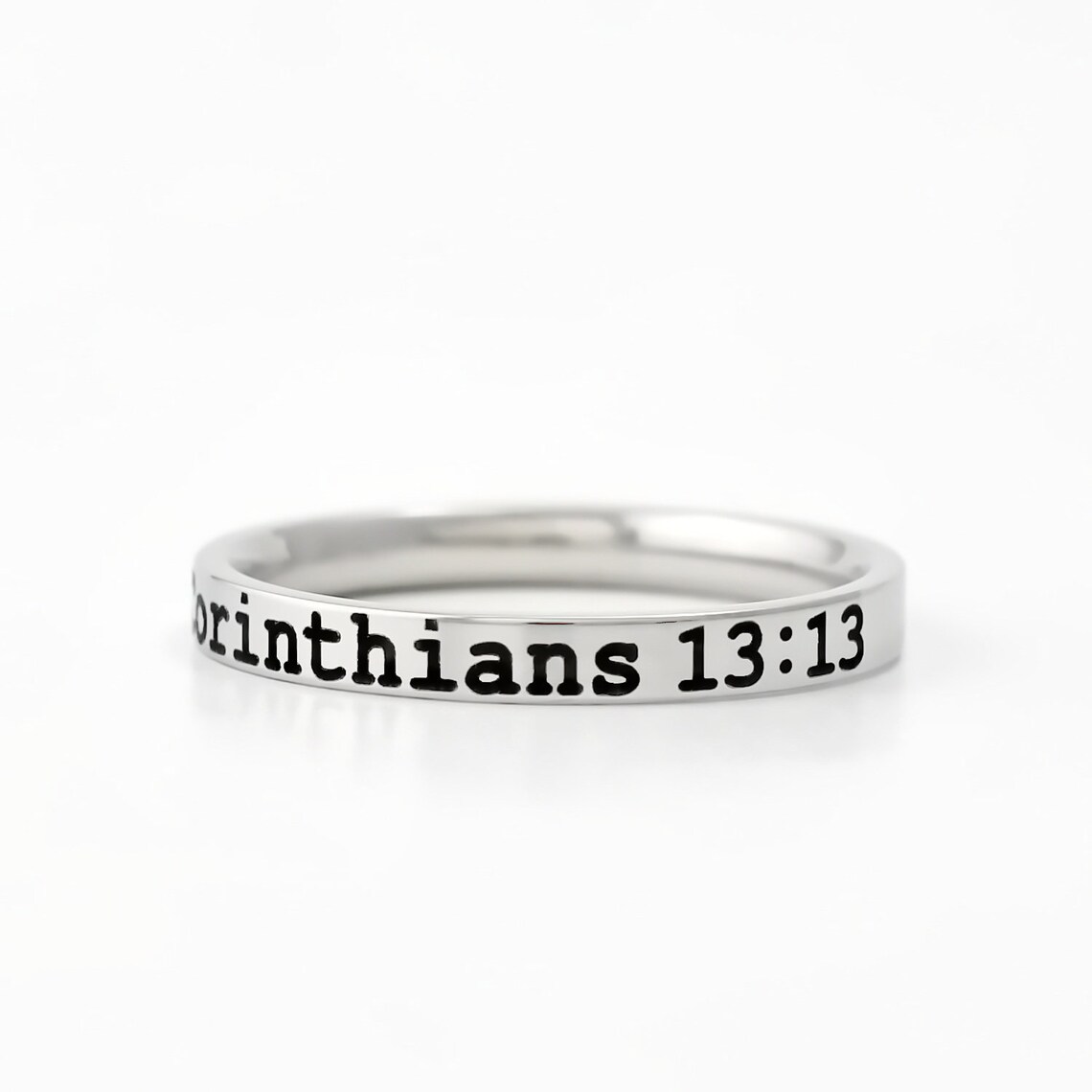 1 Corinthians 13:13 Bible Verse Ring – Dainty Stainless Steel Scripture ...