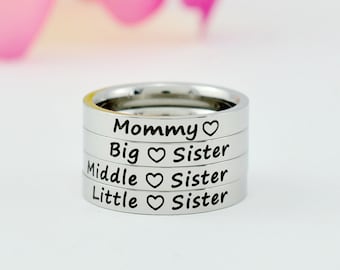 Mother Daughter Ring - Etsy