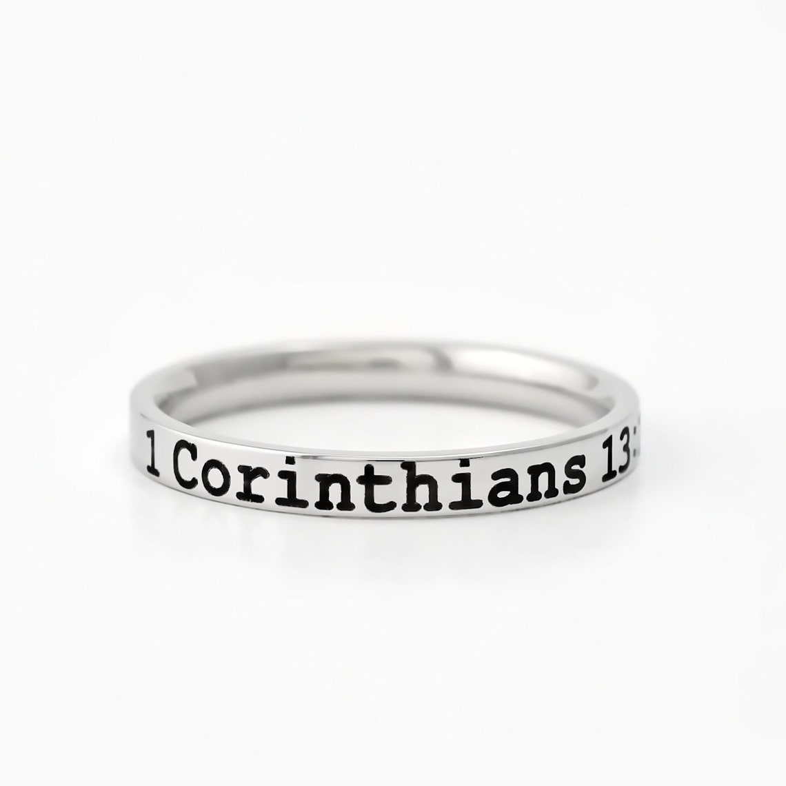 1 Corinthians 13:13 Bible Verse Ring – Dainty Stainless Steel Scripture ...