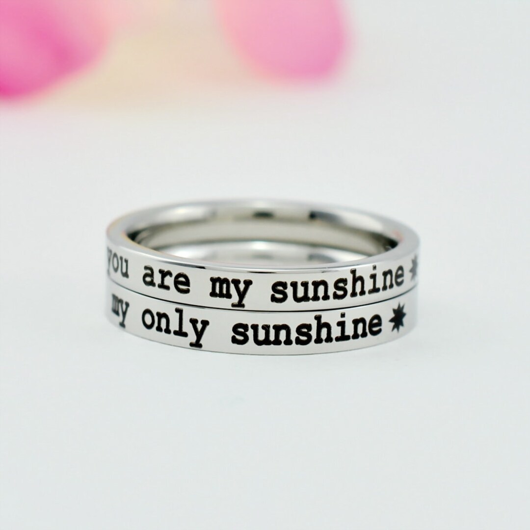 You Are My Sunshine My Only Sunshine (V1) - Stainless Steel Stackable ...