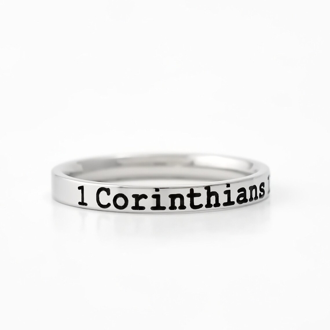 1 Corinthians 13:13 Bible Verse Ring – Dainty Stainless Steel Scripture ...