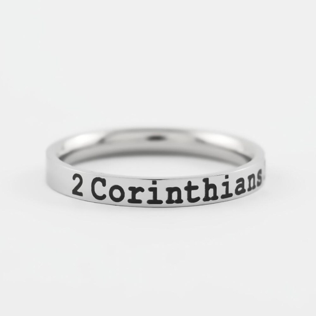 2 Corinthians 3:17 Bible Verse Ring – Dainty Stainless Steel Scripture ...