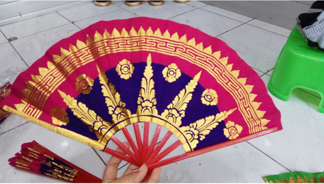 Bali Typical Metris Prada Folding Hand Fans, Balinese Dance Fans, Good ...