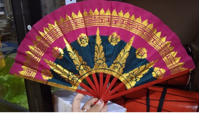 Bali Typical Metris Prada Folding Hand Fans, Balinese Dance Fans, Good ...