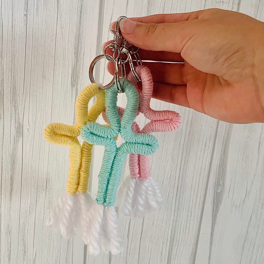 Small Macrame Cross Macrame Cross Yellow Macrame Blue Macrame Pink ...
