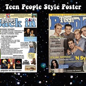 Back in 1993 Printable Birthday Poster - Magazine Cover Style ...