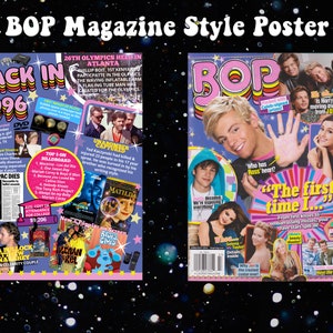 Back in 1996 Printable Birthday Poster - Magazine Cover Style ...