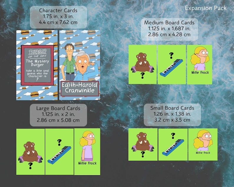 Burger Family Themed Expansion Pack Printable Guess Who - Etsy