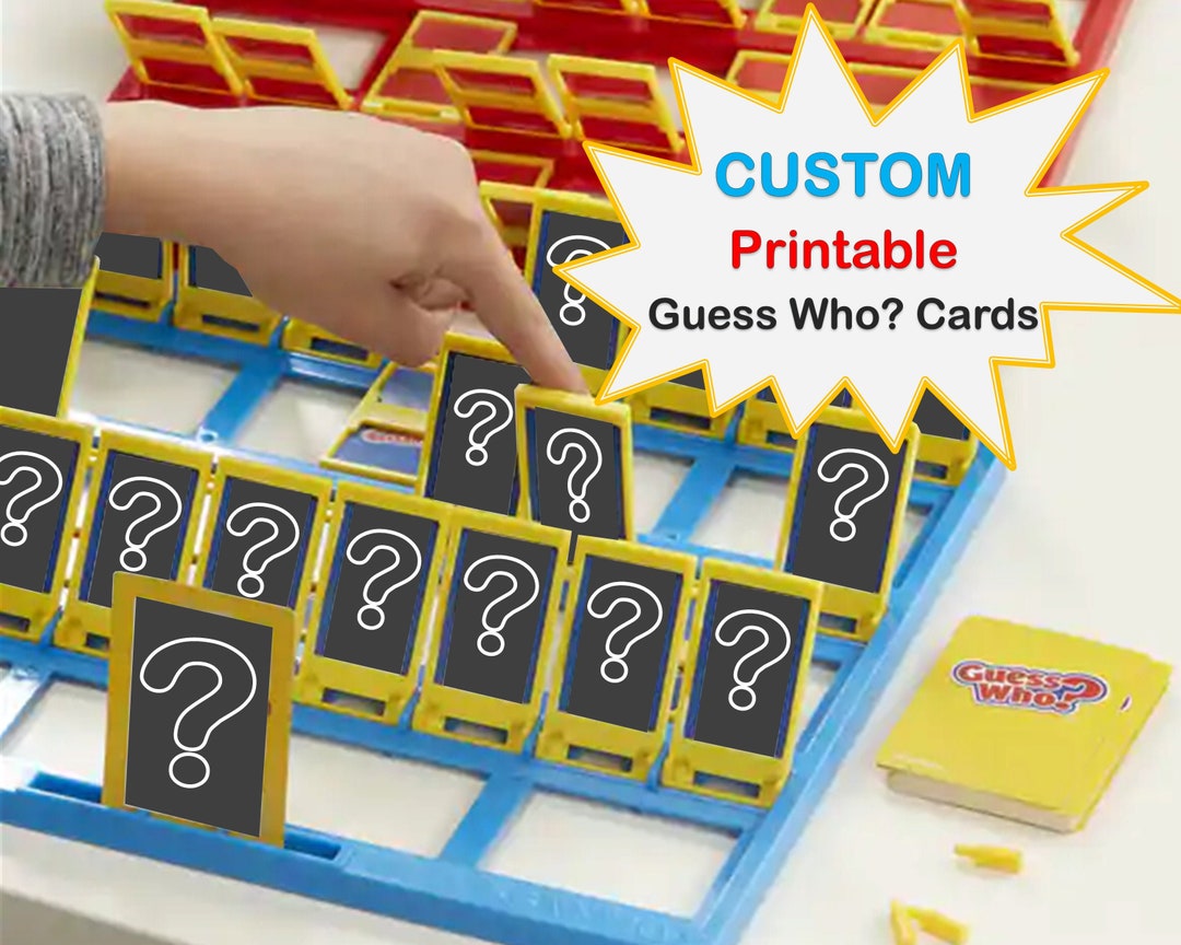 Custom Printable Guess Who Cards - Etsy