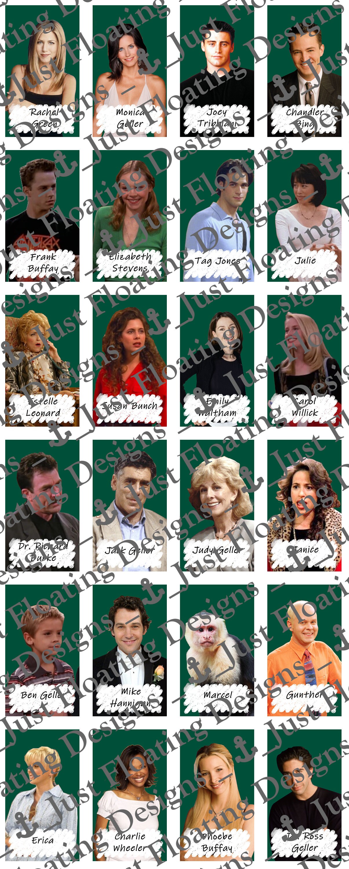 Friends Themed Printable Guess Who Cards | Etsy