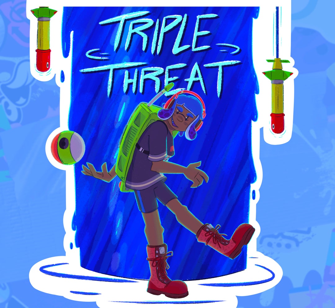 Triple Threat - Splatoon Inkstrike Sticker - Etsy