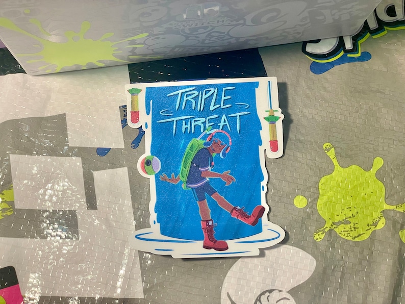 Triple Threat Splatoon Inkstrike Sticker - Etsy