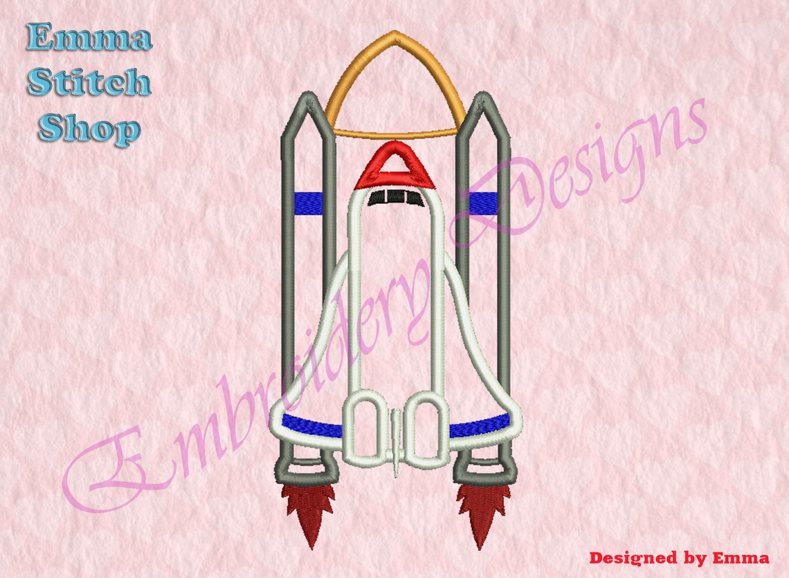 Shuttle Applique Embroidery Designs, Space Embroidery Designs, Space ...
