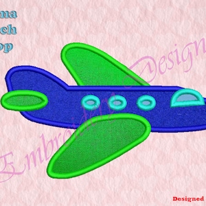 Airplane Applique Embroidery Designs, Airliner Machine Embroidery ...