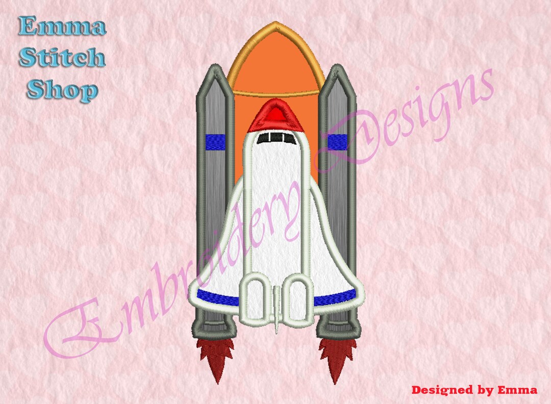 Shuttle Applique Embroidery Designs, Space Embroidery Designs, Space ...
