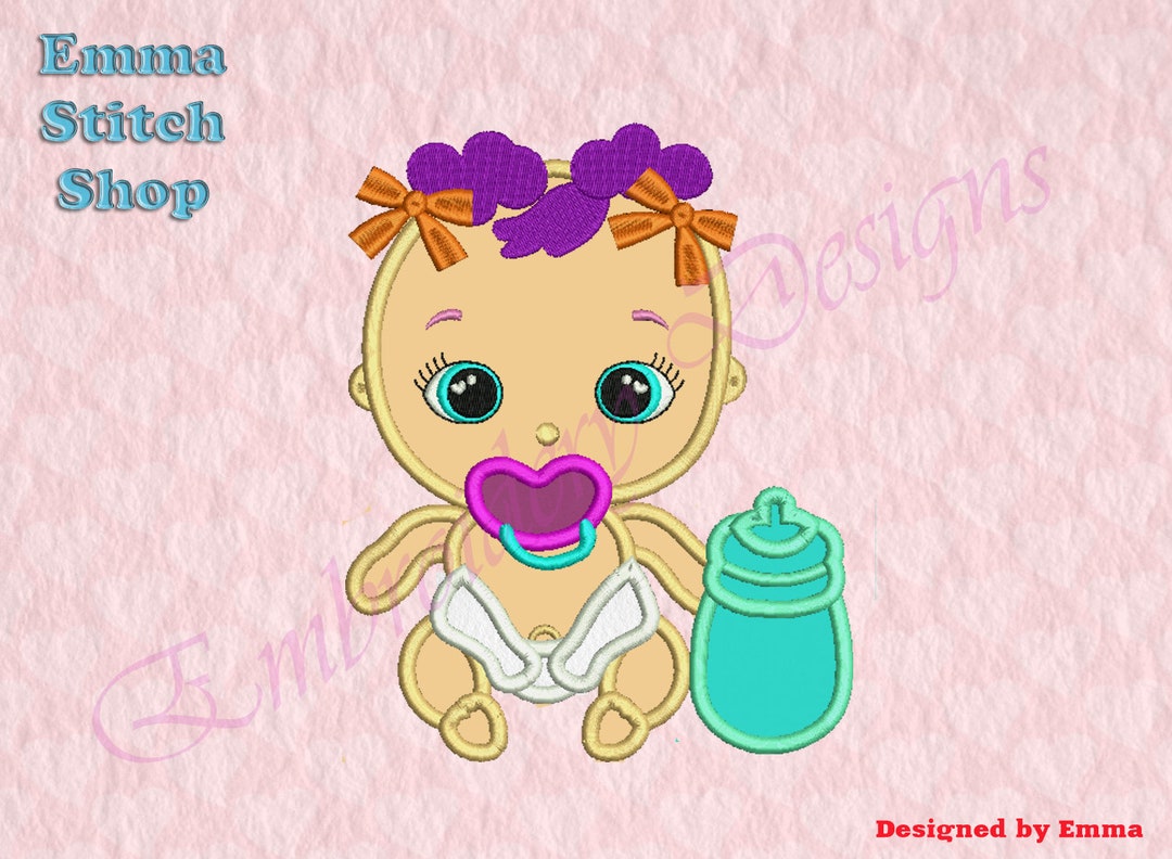 Baby Applique Embroidery Designs, Cute Baby Embroidery Designs, Baby ...