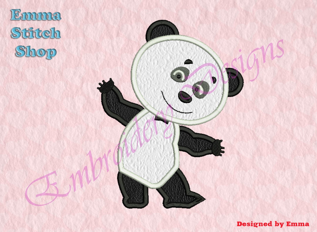 Panda Applique Embroidery Designs, Embroidery Designs, Digital Download ...