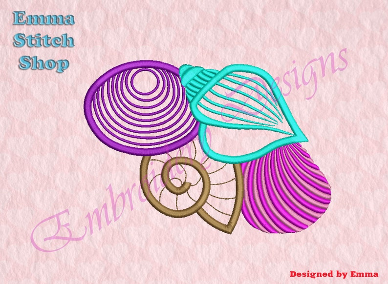Seashell Shell Applique Embroidery Designs Sea Machine - Etsy
