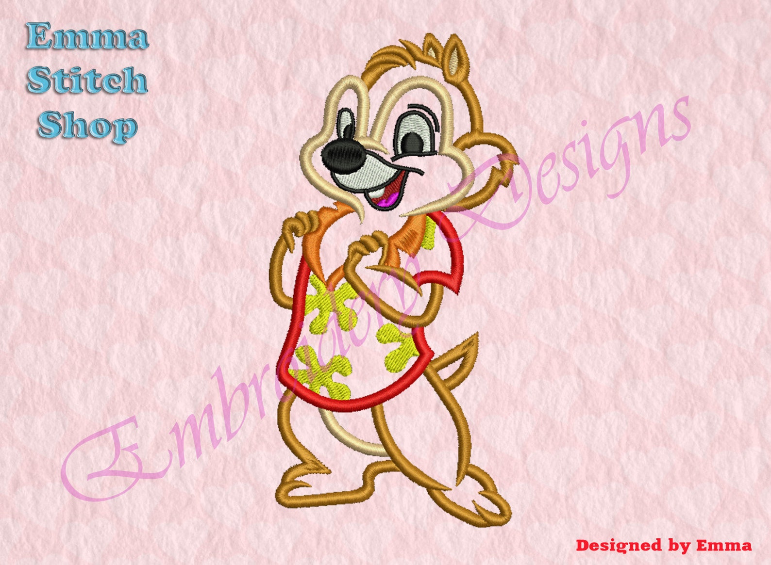 Chipmunk Applique Embroidery Designs Embroidery Designs | Etsy