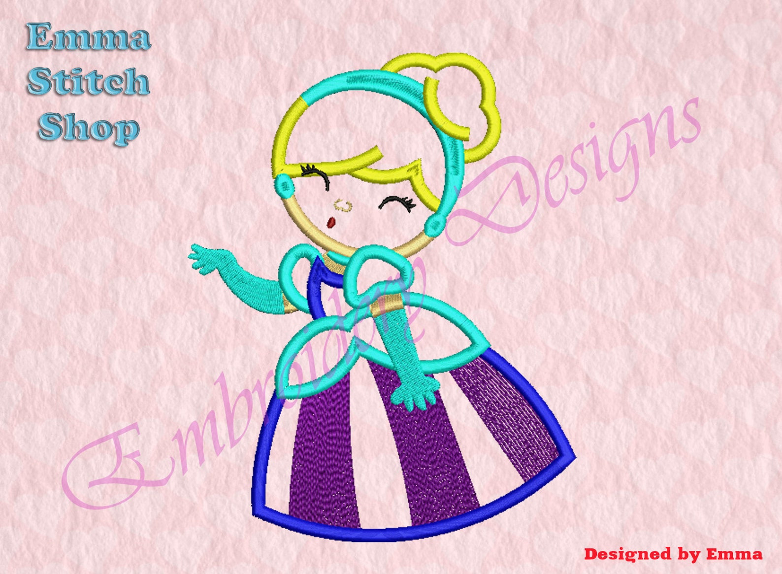 Princess Applique Embroidery Designs Princess Embroidery Designs ...