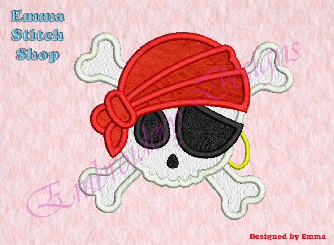 Pirate Applique Embroidery Designs, Pirate Ship Applique Machine ...