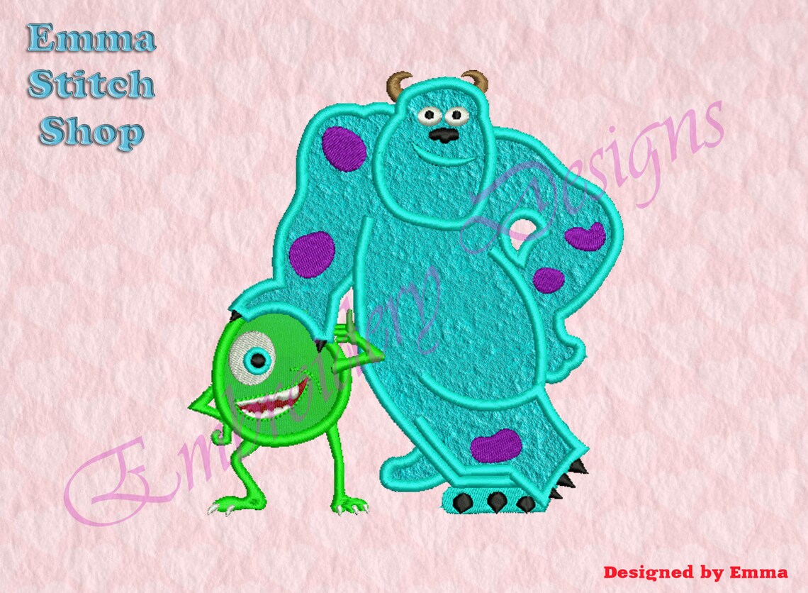 Monster Applique Embroidery Designs Monster Machine - Etsy