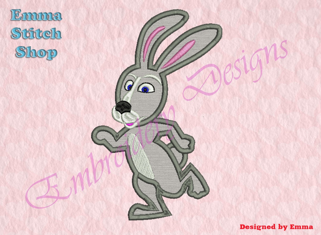 Rabbit Bunnyapplique Embroidery Designs, Embroidery Designs, Digital ...